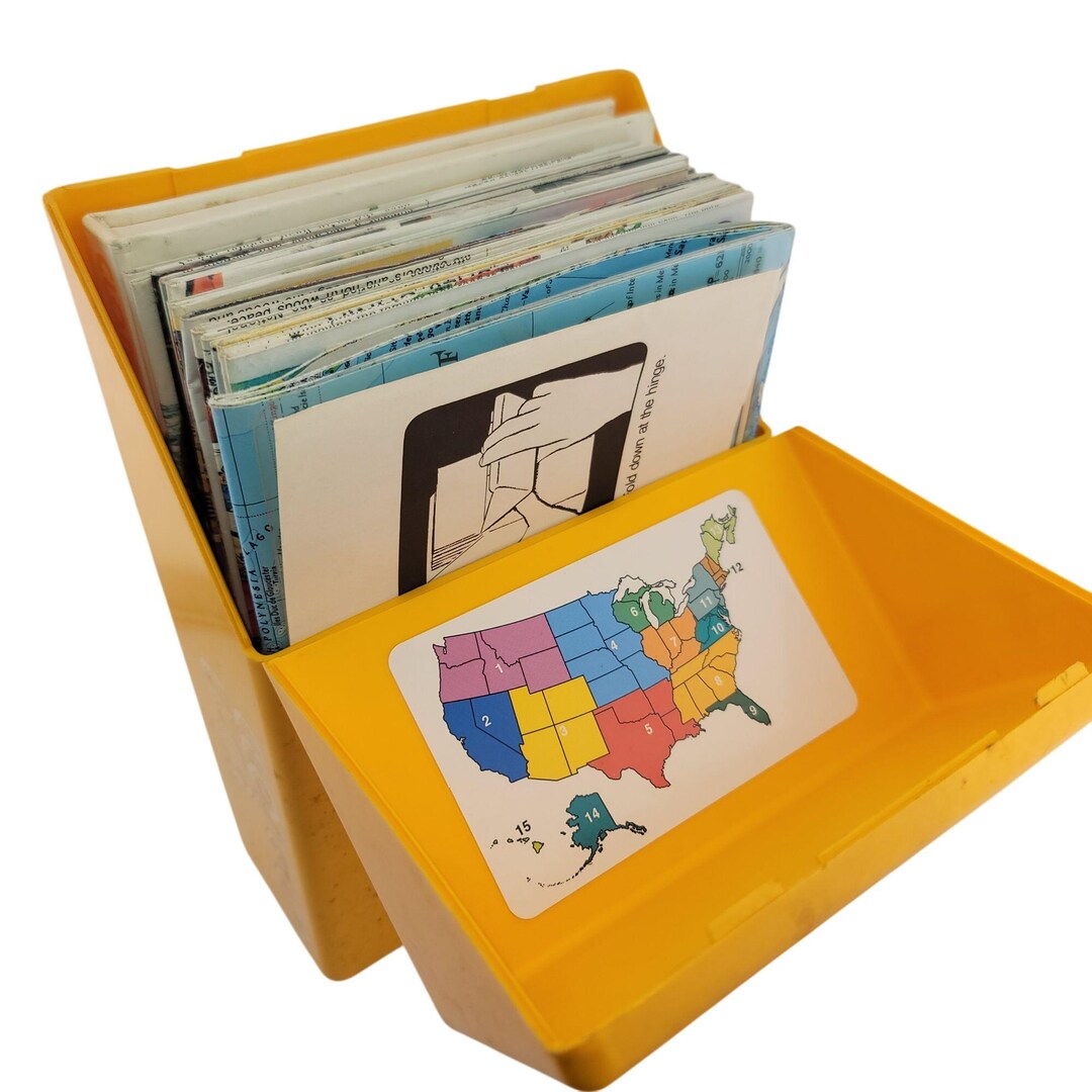 1978 National Geographic Close-up USA Map Set W/ Hard Plastic Box Case ...
