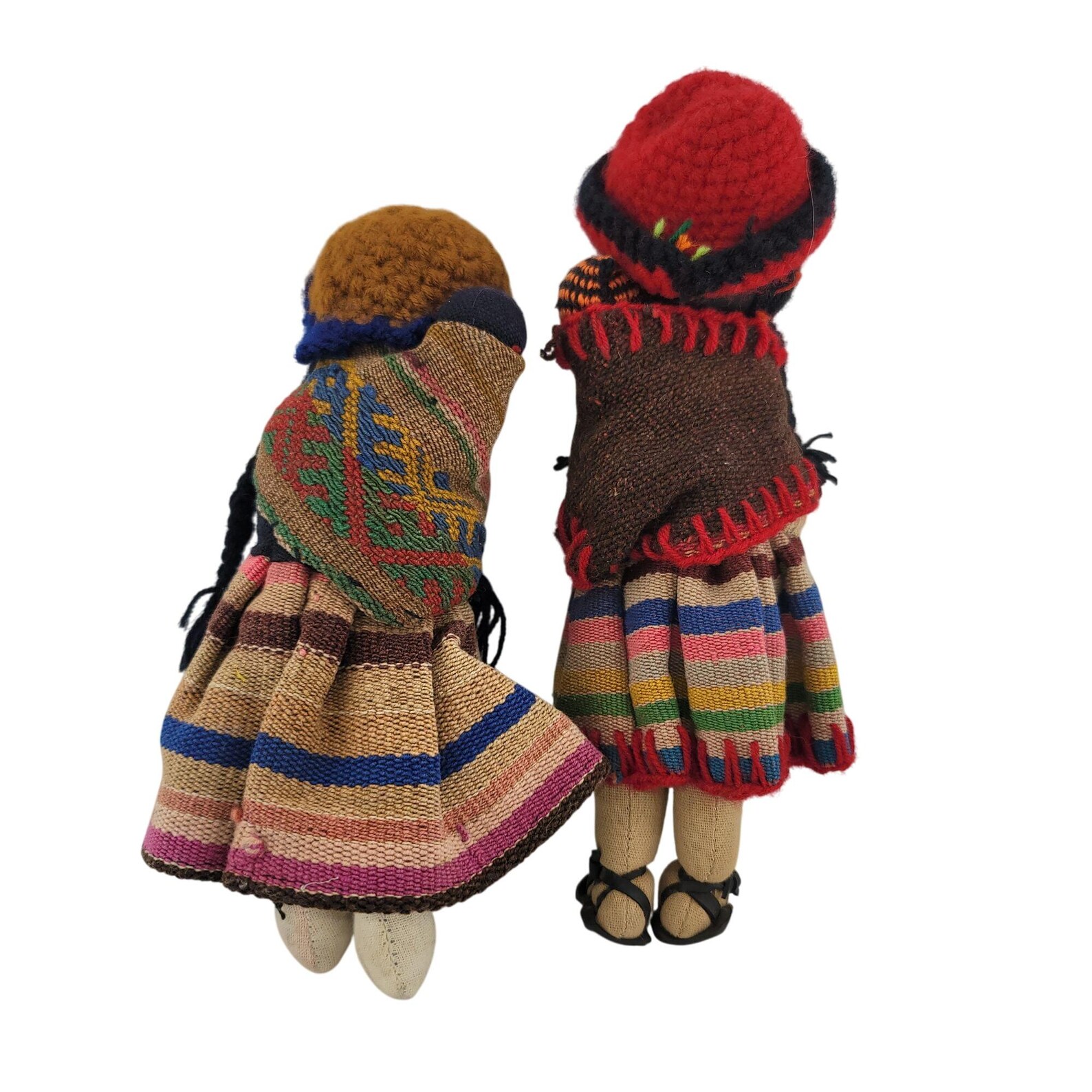 Handcrafted Peruvian Folk Cloth Rag Doll Set With Mothers & Babies ...