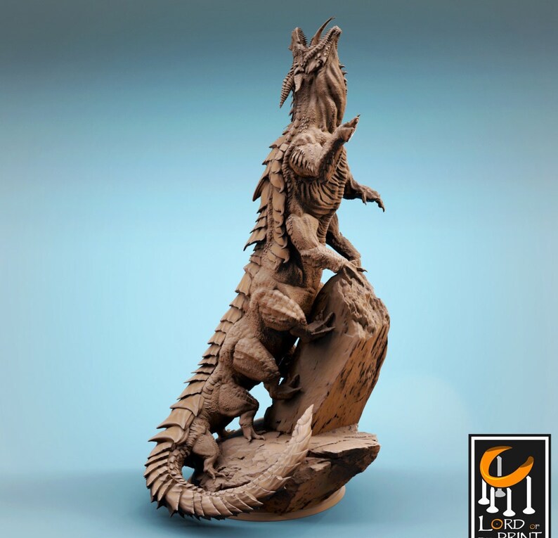 Adult Behir D&d/pathfinder Lord of the Print Tabletop Miniature - Etsy