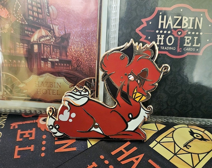 Radio Apple // Deer Alastor and Snake Lucifer Pin - Etsy