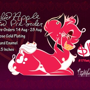 Radio Apple // Deer Alastor and Snake Lucifer Pin - Etsy