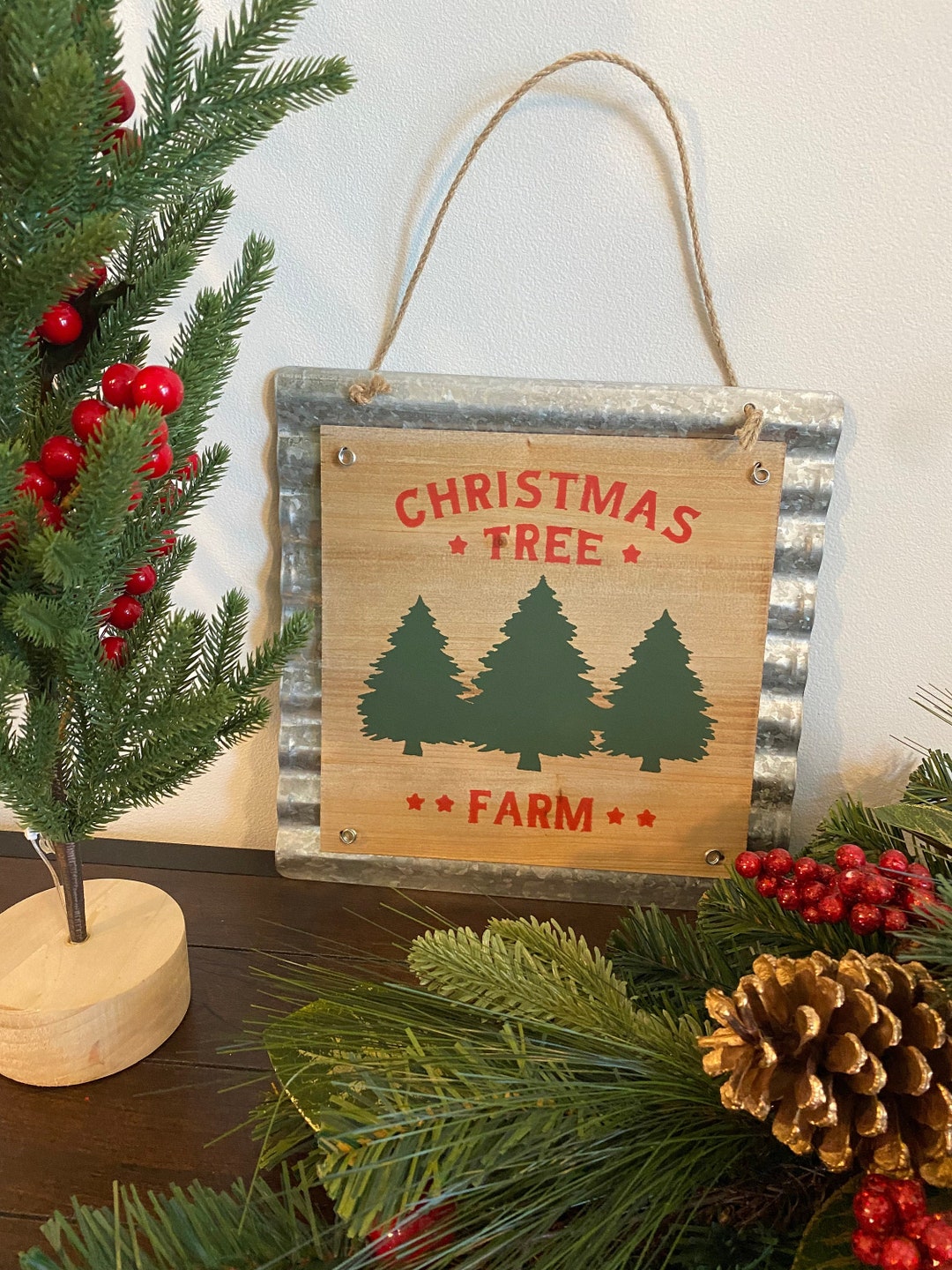 Christmas Tree Farm With Metal Frame - Etsy