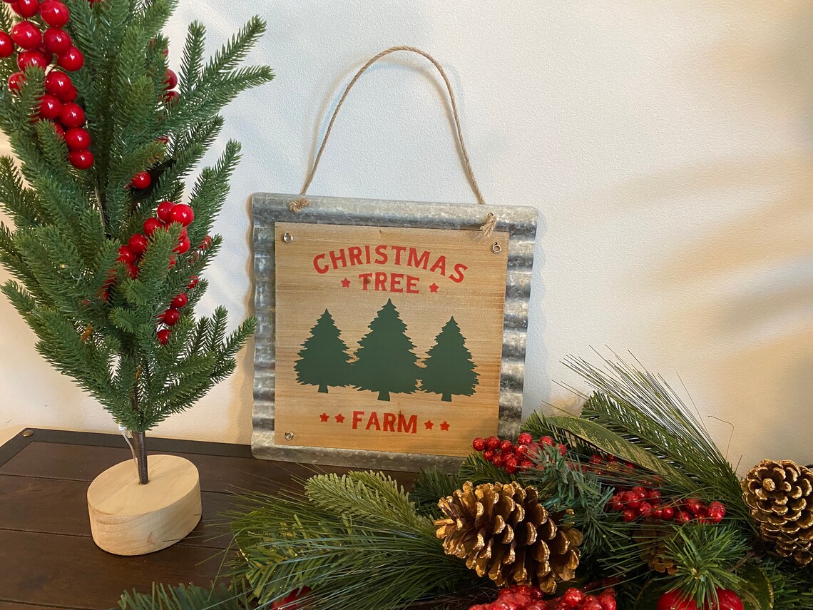 Christmas Tree Farm With Metal Frame - Etsy
