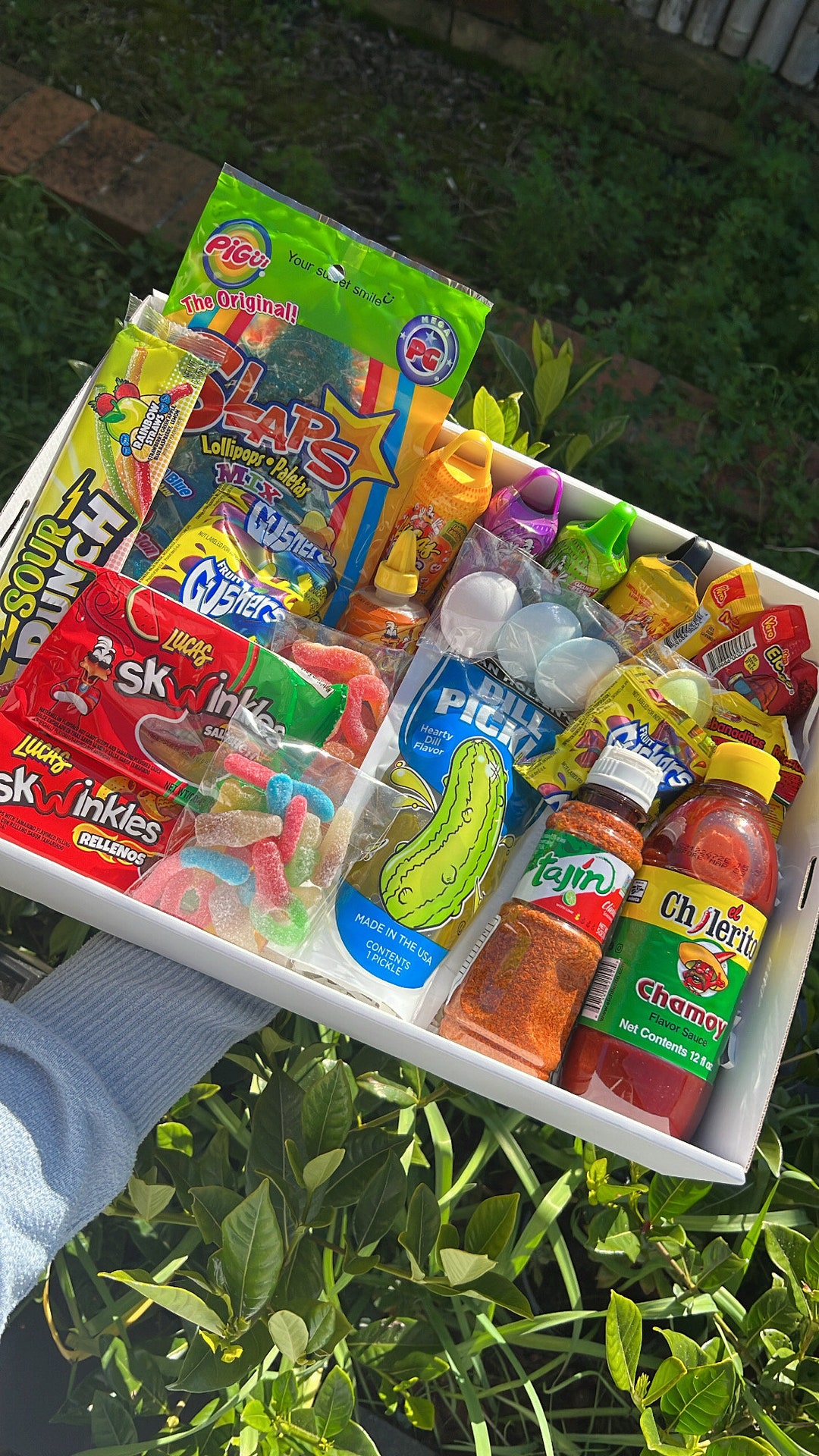 Mexican BOX 2 Pickle Salsagheti Chamoy Tajin Lucas Candy Tamarind Slaps ...