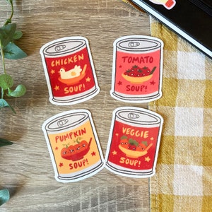 Soup Cans Vinyl Sticker Pack - Etsy