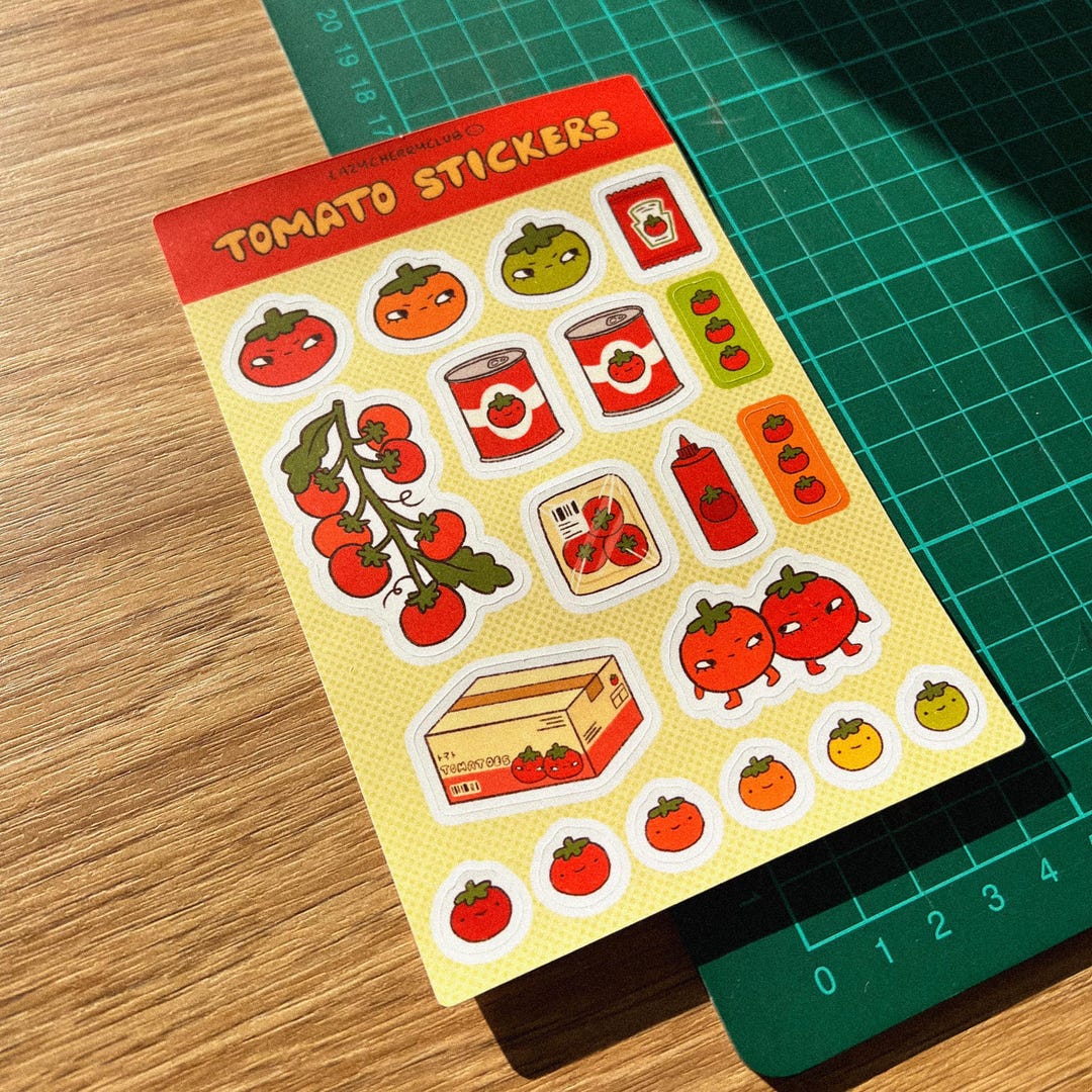 Tomato Sticker Sheet - Etsy