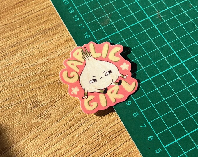 Garlic Girl Vinyl Sticker - Etsy