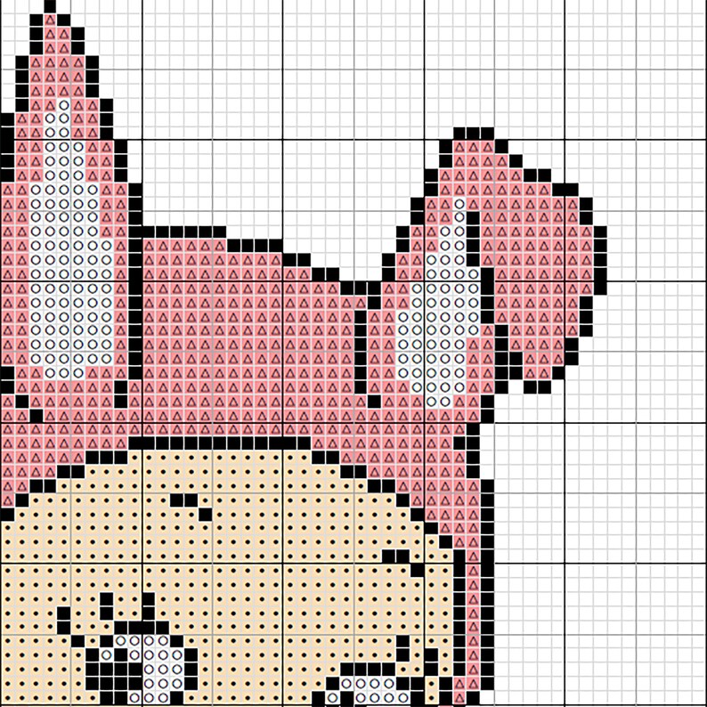Rabbit Kewpie PDF Cross Stitch Pattern - Digital Download - Etsy