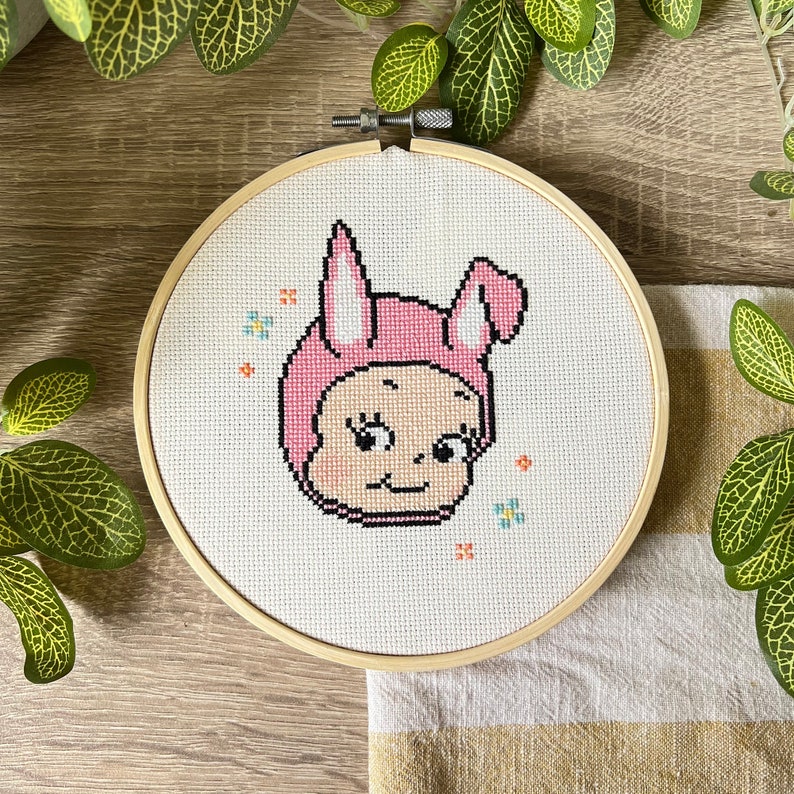 Rabbit Kewpie PDF Cross Stitch Pattern - Digital Download - Etsy