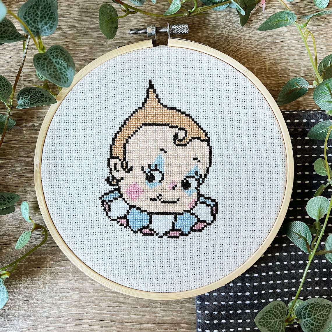 Clown Kewpie PDF Cross Stitch Pattern - Digital Download - Etsy