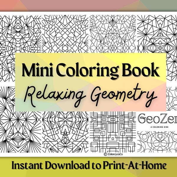 Mini Coloring Book - Etsy
