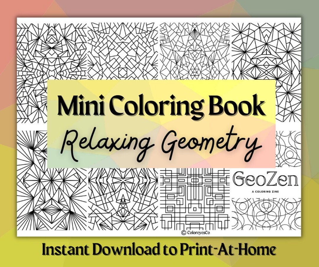 Mini Coloring Book | Geozen | A Coloring Zine for Adult and Child ...