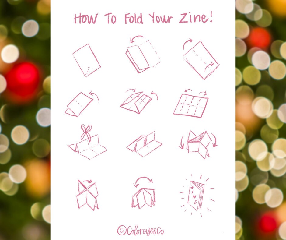 Christmas Mini Coloring Zine, Home for the Holidays, Print-at-home ...