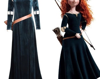 Brave Princess Merida Cosplay Costume Merida Dress Adult Women With ...