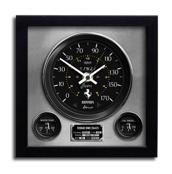 Classic Ferrari Dino 246 GTS speedometer wall clock hand made perfect ...