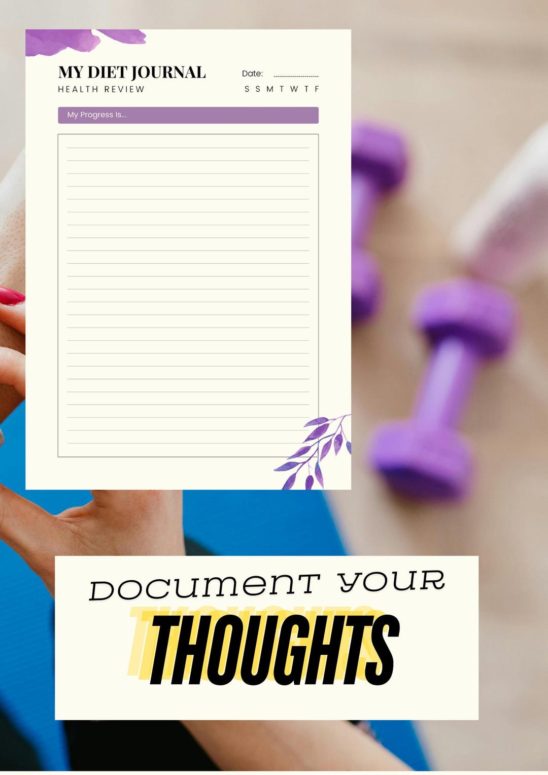 Printable Health Planner: Wellness Journal, Fitness & Nutrition Tracker ...