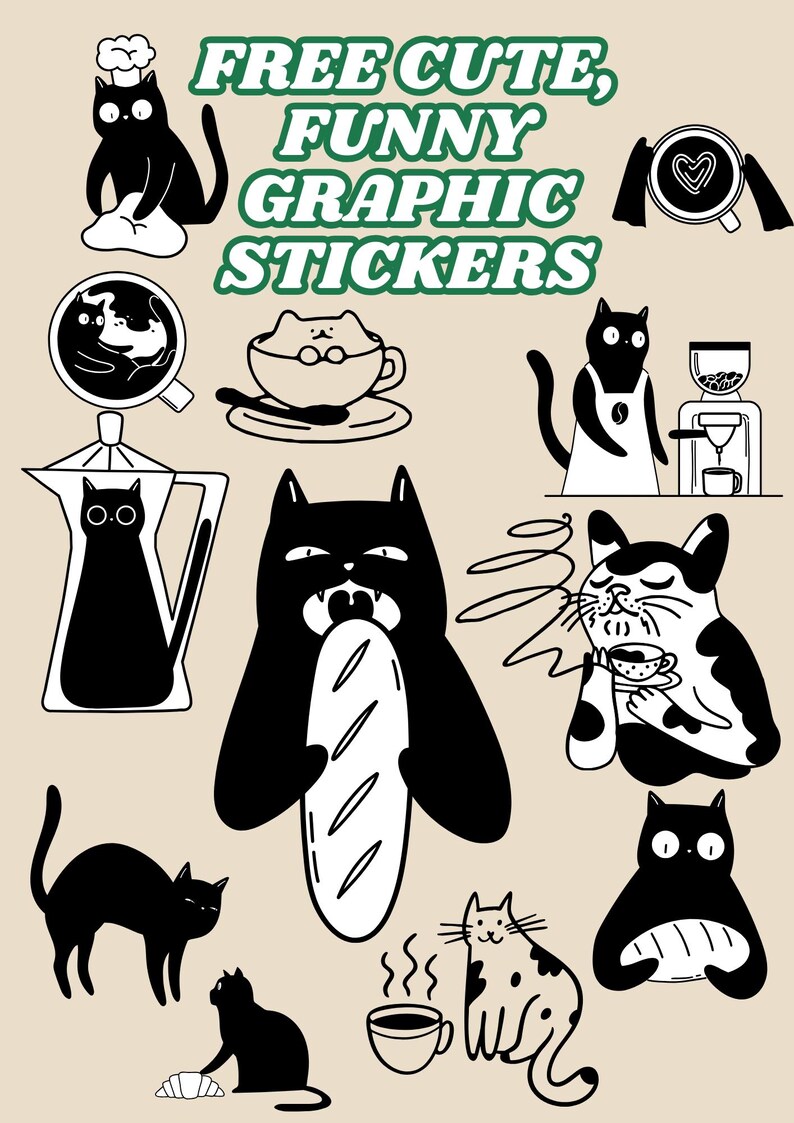 Black Cat Cafe Menu Template: Customizable Restaurant Menu (digital Download) - Etsy Australia