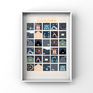 Ramadan Advent Calendar Printable,digital Download. Ramdan Decor. - Etsy