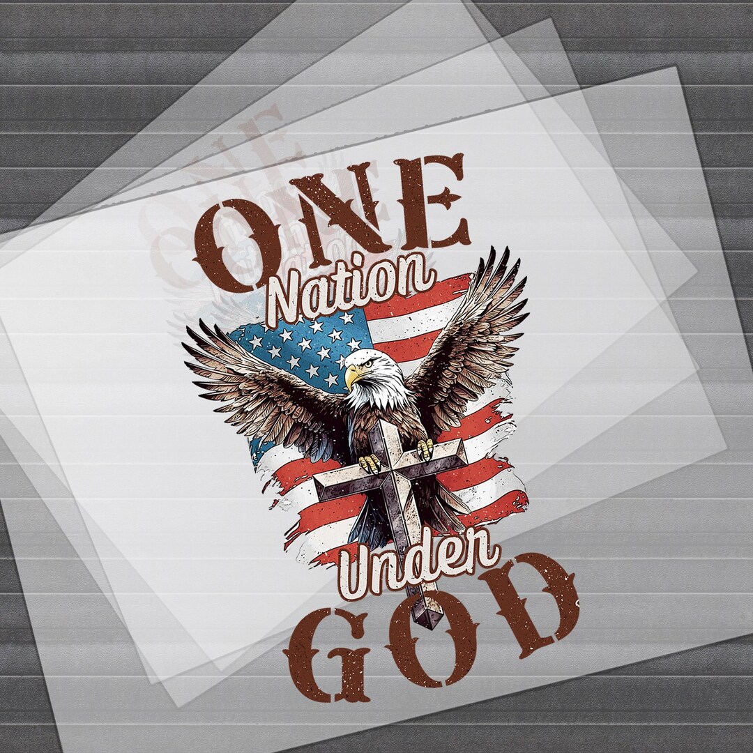One Nation Design Iron on Tshirt DTF Transfer Keep Eagle Great Decal ...