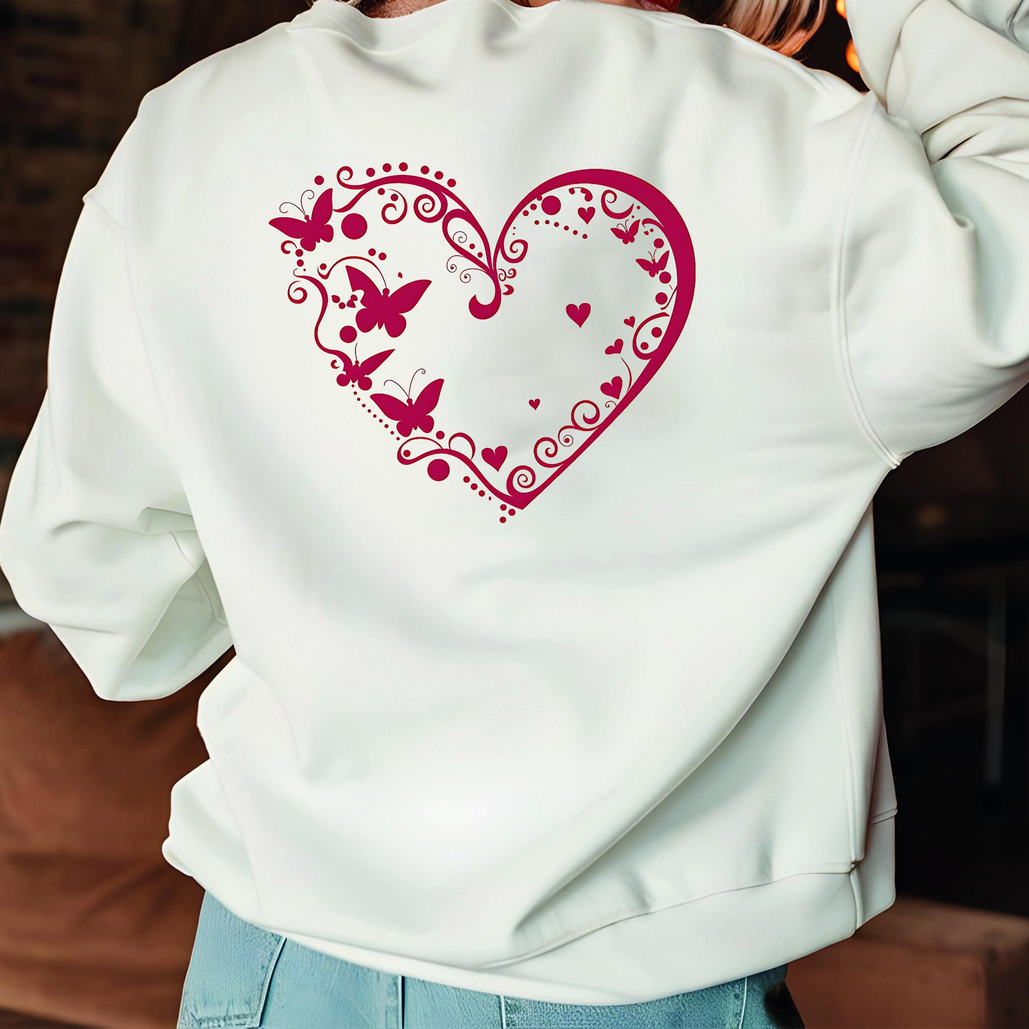 Butterfly Heart Decal DTF Transfer HQ Ready to Press DTF Printing Heat ...