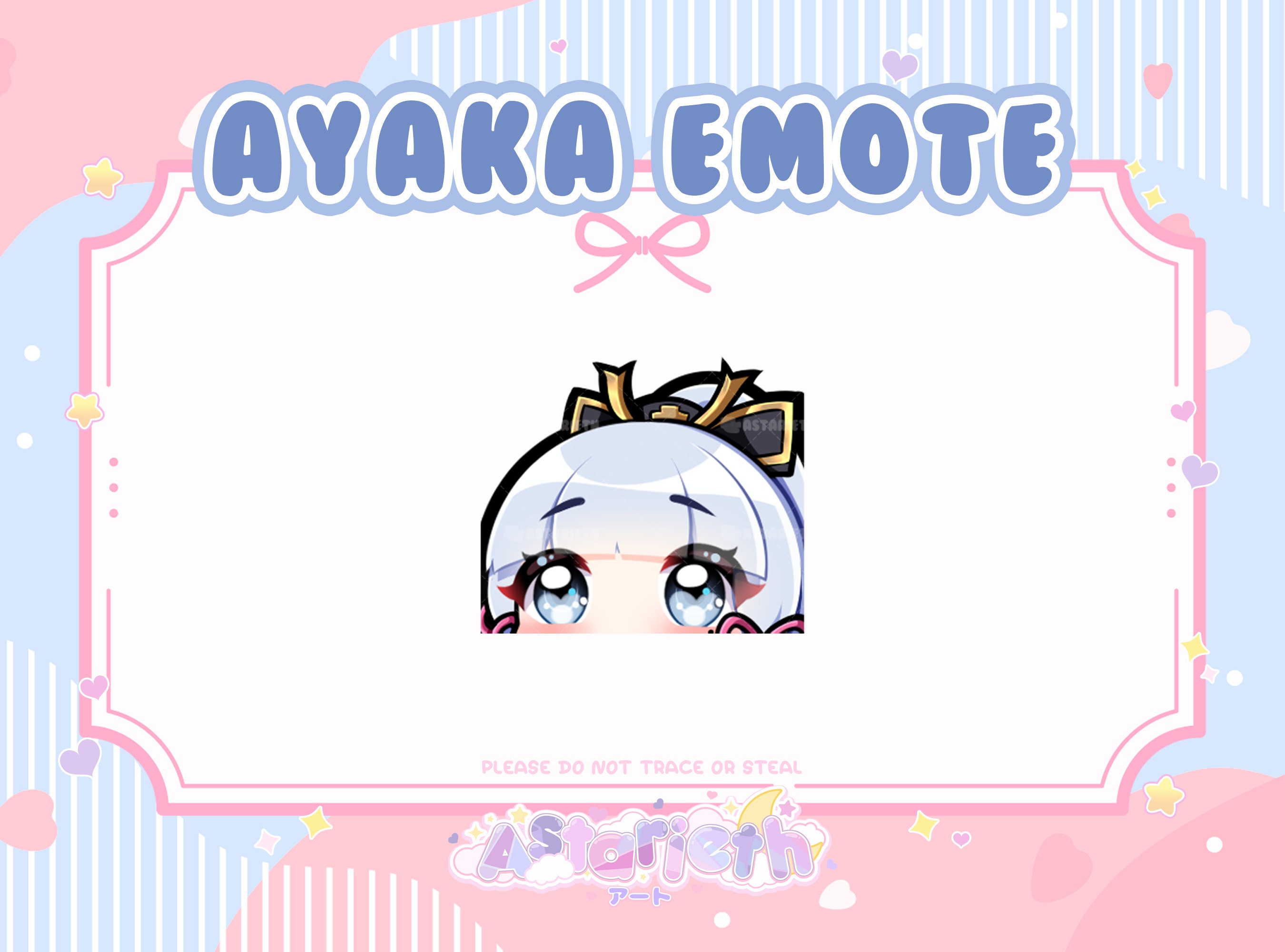 Genshin Impact Ayaka Lurk/peek Emote for Twitch/discord - Etsy Australia