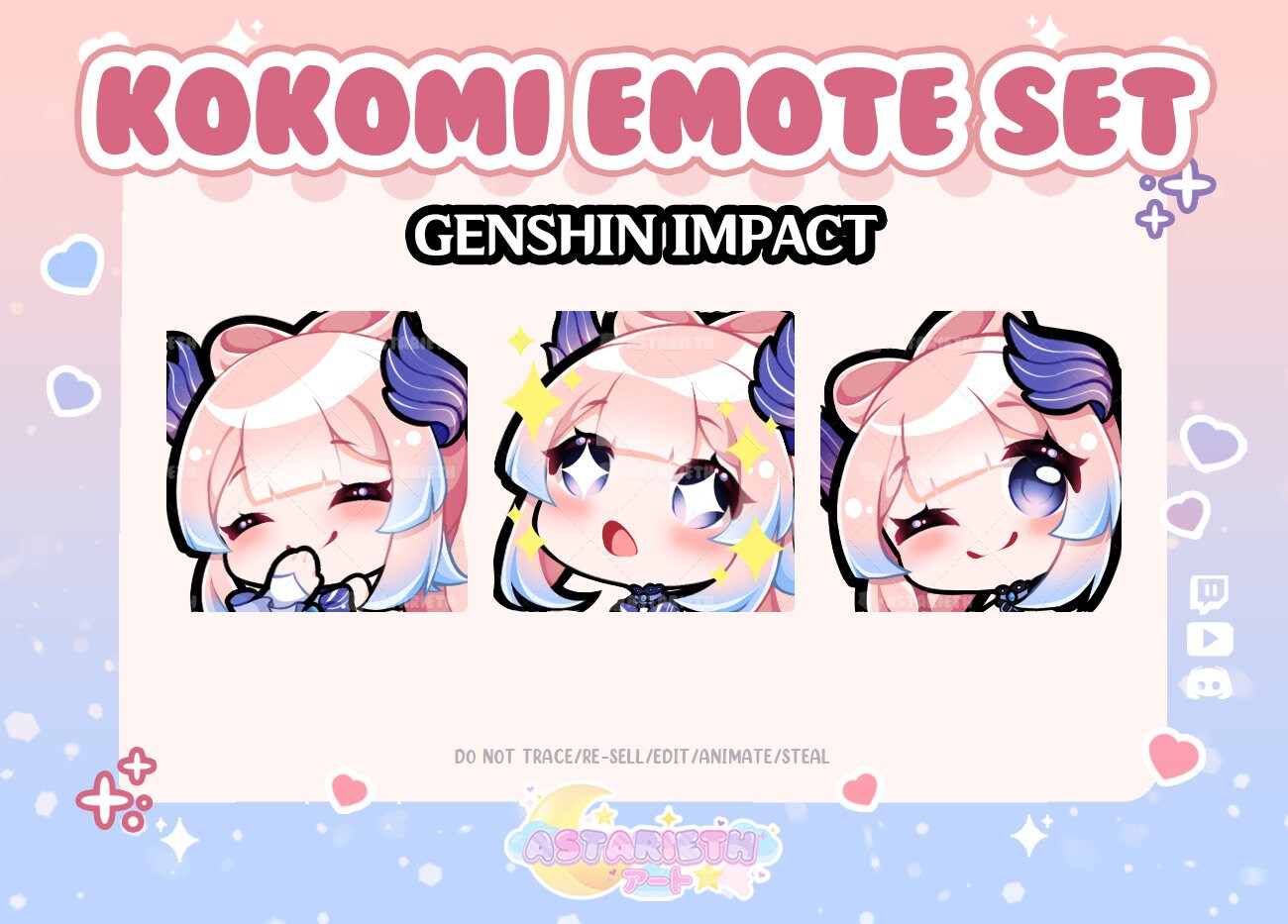 Art & Collectibles Sangonomiya Kokomi Genshin Impact Twitch Discord ...