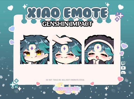 Genshin Impact Xiao Emote Set para Twitch/Discord - Etsy España