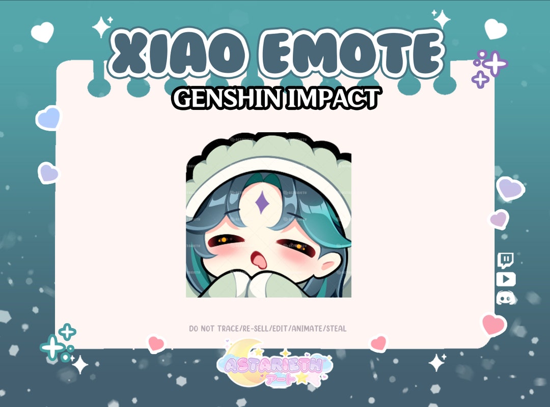 Genshin Impact Xiao Cozy/comfy Emote for Twitch/discord - Etsy