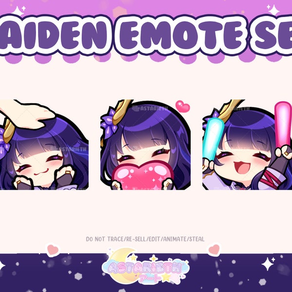 Shogun Raiden Emotes - Etsy