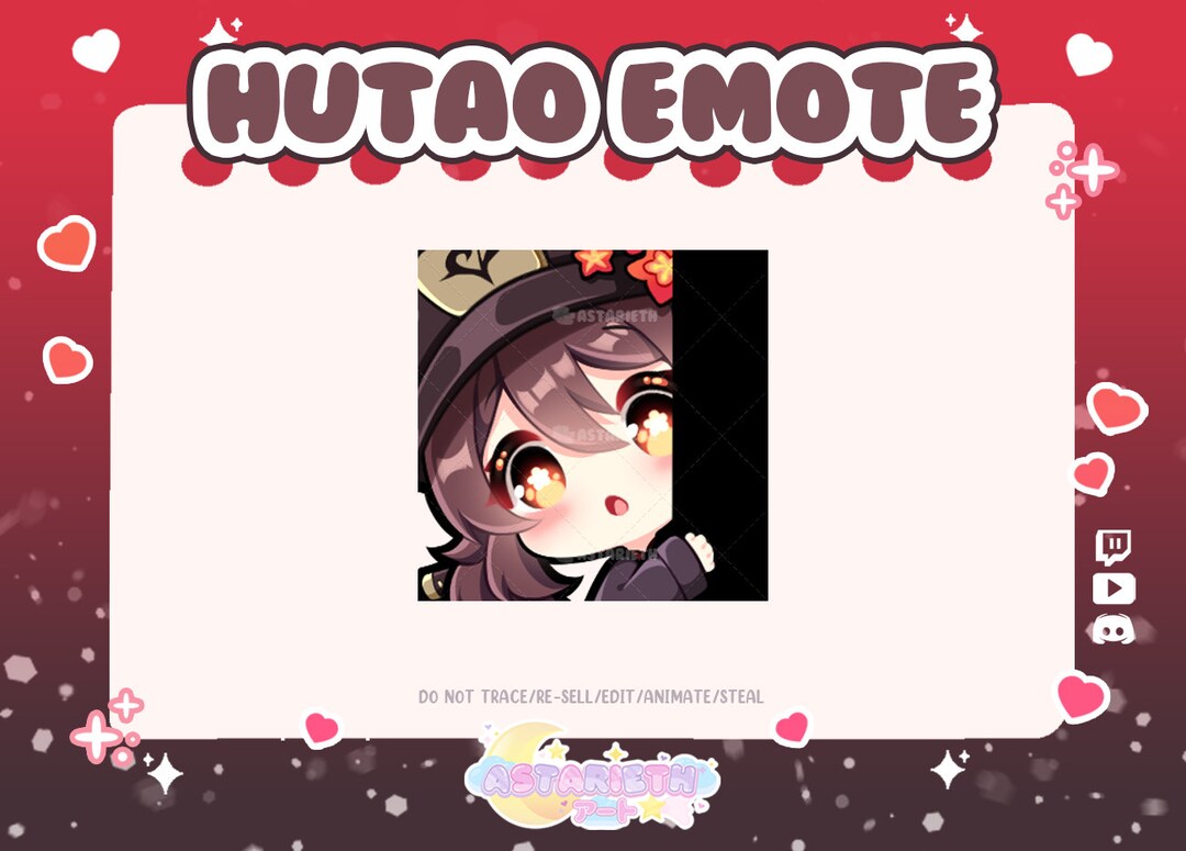 Genshin Impact Hutao Lurk/peek Emote for Twitch/discord - Etsy