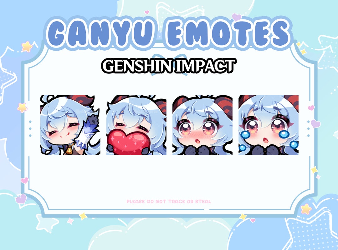 Genshin Impact Ganyu Emote Set for Twitch/discord - Etsy