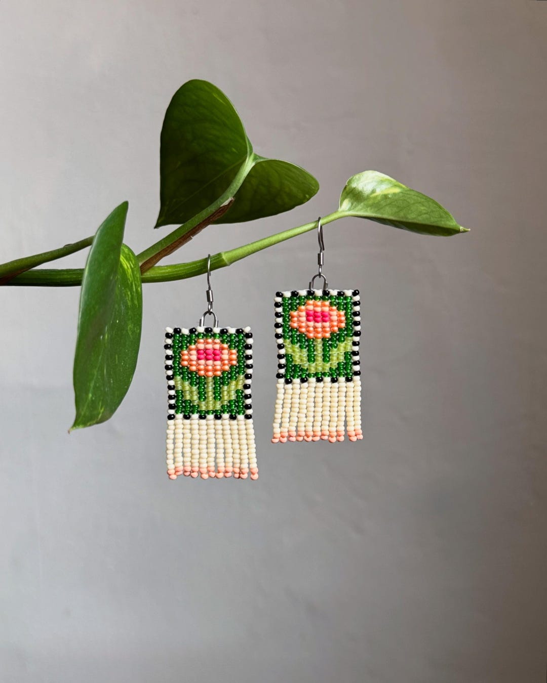 Quilted Square Fringe Aka Postage Stamps With Skirts - Pink and Green ...