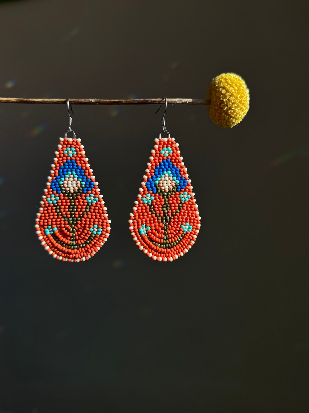 Bluma Drops Large/baba Orange, Blue, Turquoise - Etsy