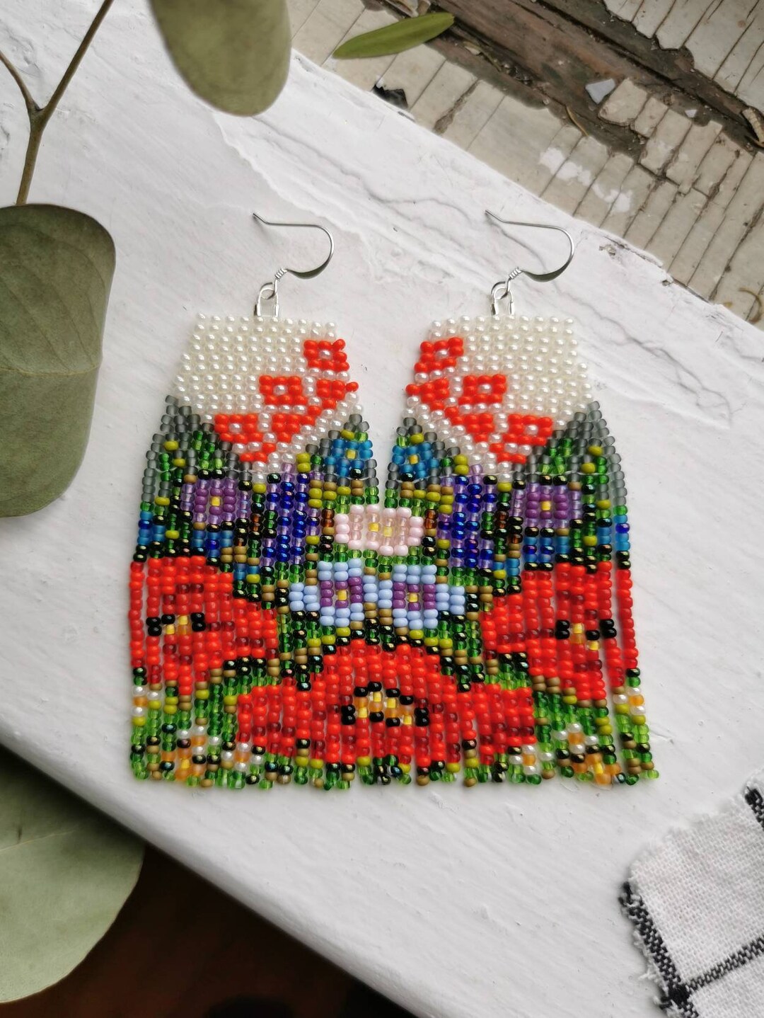 Ukrainian Poppy & Floral Fringe - Etsy Canada