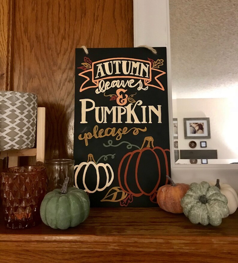 Pumpkin Sign, Fall Chalk Sign, Pumpkin Spice - Etsy