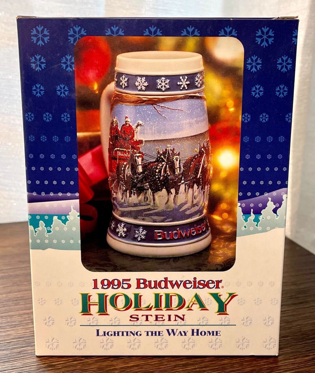 Budweiser 1995 Holiday Stein "lighting the Way Home" - Etsy