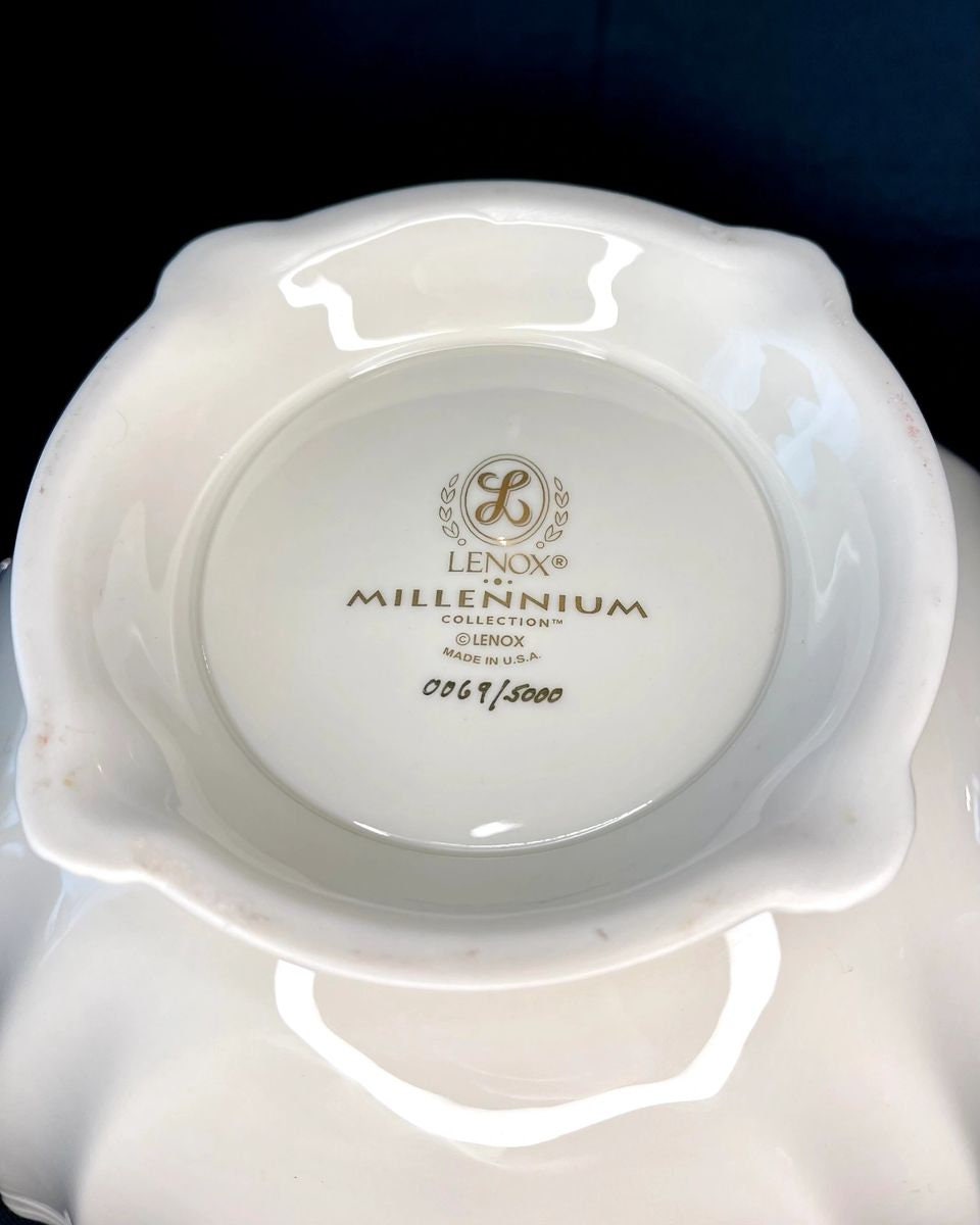 Lenox Millennium Collection Platinum Trim Handled Bowl - Etsy