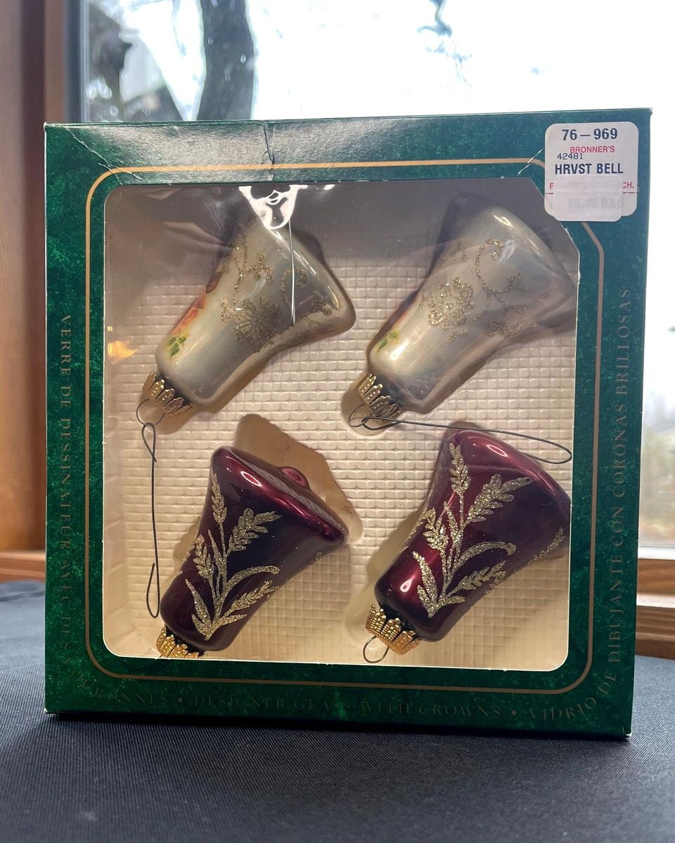 Vintage West German Glass Mica Bells (two Boxes) - Etsy