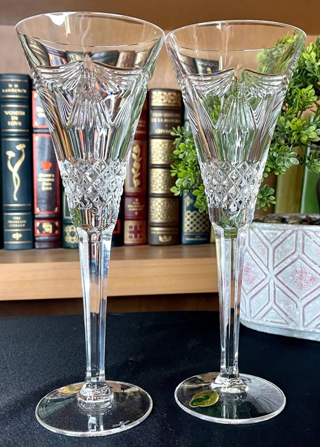 Waterford Crystal Millenium "peace" Champagne Flutes - Etsy