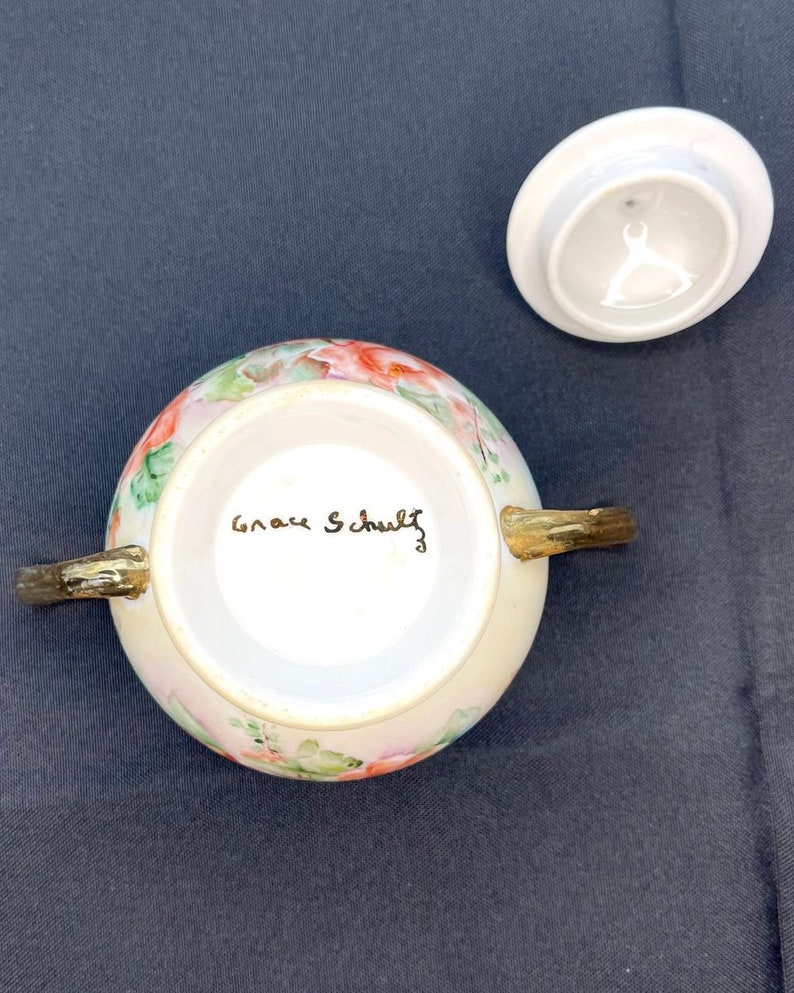 Grace Shultz Vintage Teapot, Creamer and Sugar Bowl Set - Etsy