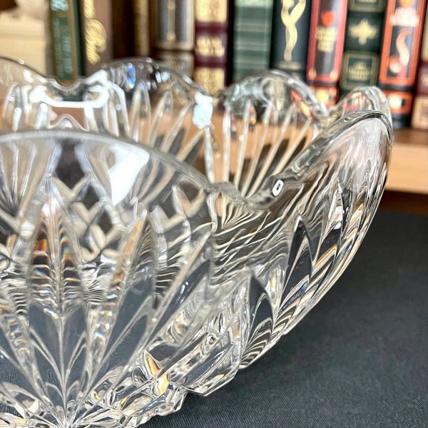 Crystal Bowl Scalloped Edge - Etsy