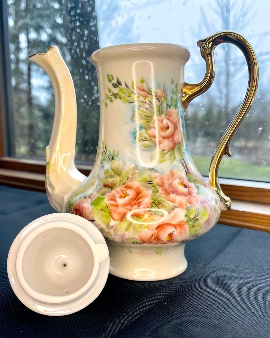 Grace Shultz Vintage Teapot, Creamer and Sugar Bowl Set - Etsy
