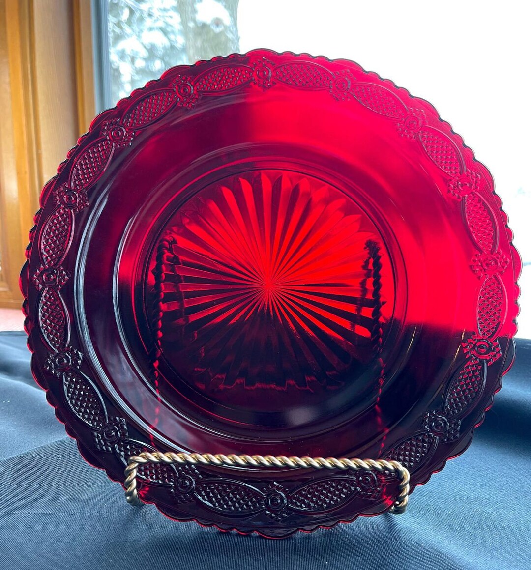 Ruby Red 1876 Cape Cod Collection Pie Plate/serving Dish - Etsy