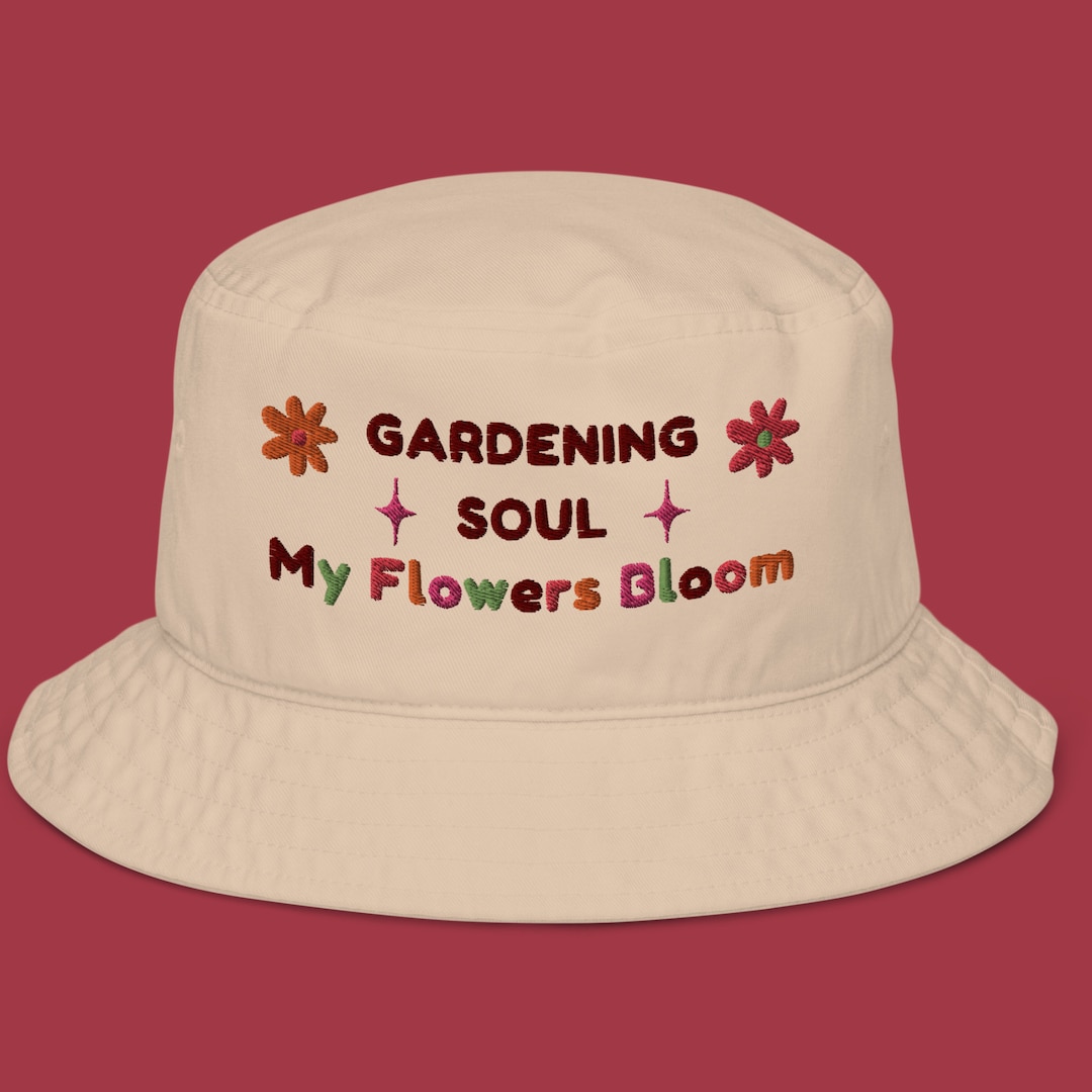 Organic Cotton Bucket Hat Gift for Gardeners Colorful Bucket Hat Eco ...