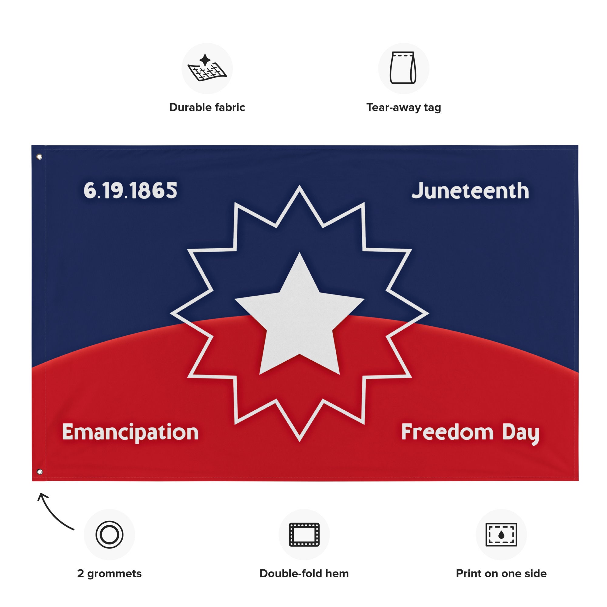 Juneteenth Flag Emancipation Day Flag Freedom Day Flag June 19 1865 ...