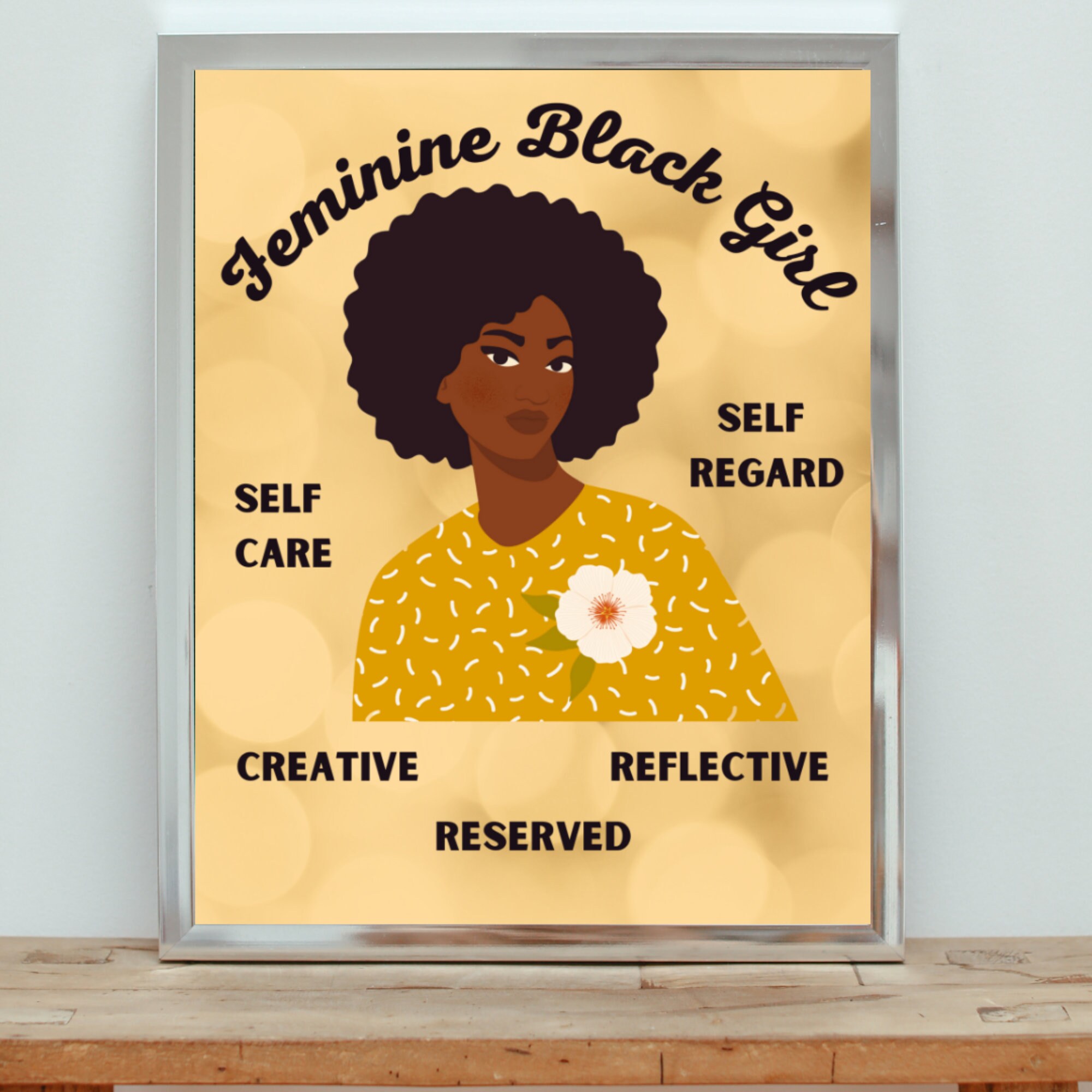 Black Woman Femininity Poster INSTANT Download Black Woman Poster ...