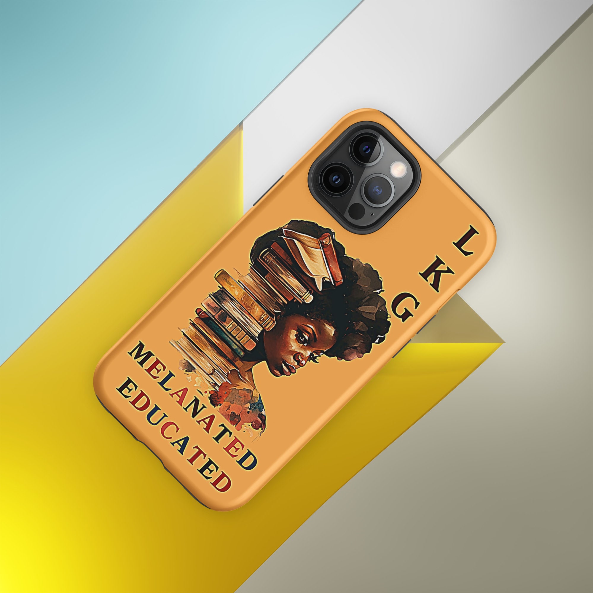 Personalized Case for iPhone Custom Initials Black Woman Phone Case ...