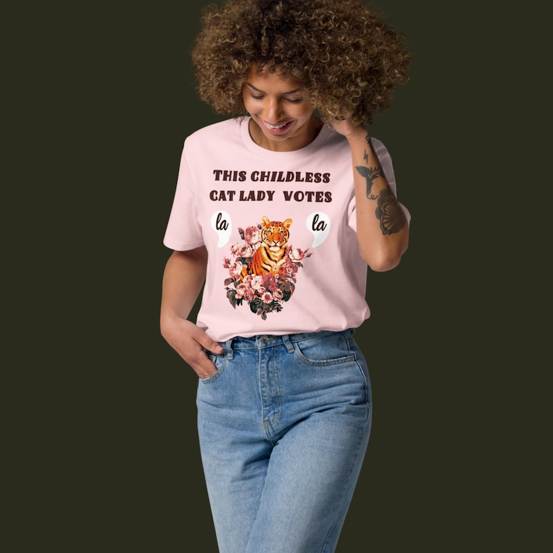 Eco Friendly Childless Cat Lady Votes Shirt Kamala Harris Shirt 47th ...