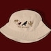 Organic Cotton Embroidered Bucket Hat Gift for Bird Lovers Bird Watcher ...