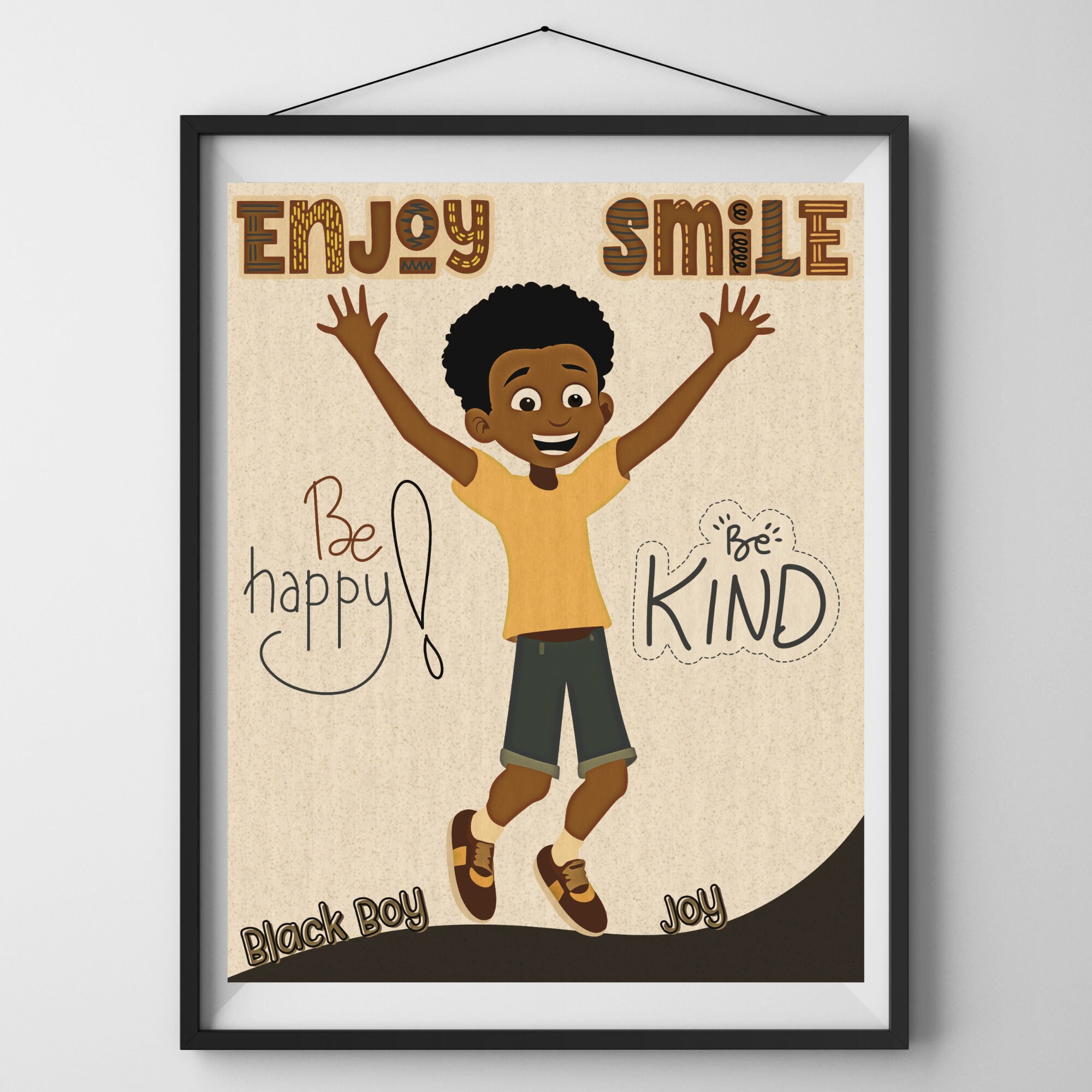 Black Boy Joy Digital Download Black Boy Wall Art African American Art ...